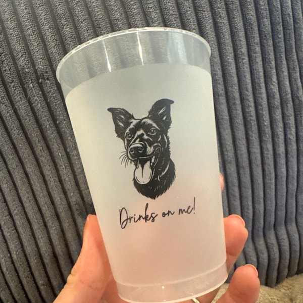 Wedding Frosted Cups, Pet Wedding Frosted Cup Favors, Custom Pet ...