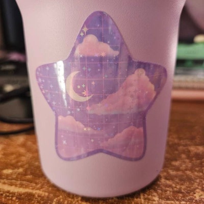 Holographic Aesthetic Sticker: Lofi Stars Pastel Star Stickers for ...