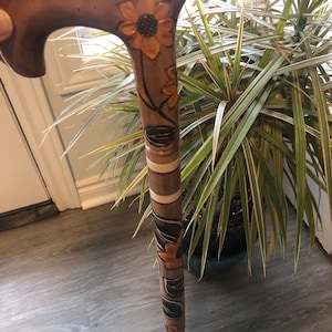 Elegant Walking Stick for Women, Mom, Grandma Ladies, Crafted Handle ...