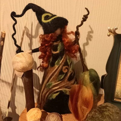 Witch IVY, Waldorf Inspired Felted Doll - Etsy