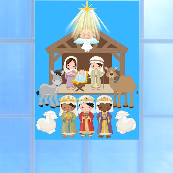 Nativity Clipart, Religious Illustration, Bible Graphics, Baby Jesus ...