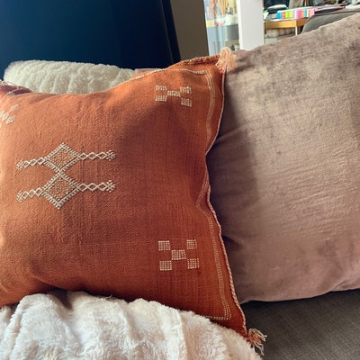 Moroccan Cover Made With Cactus Silk Bright & Sensational 18x18 ...