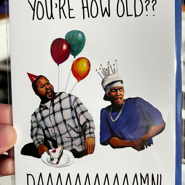 Friday Birthday Card, 90s Pop Culture, Hip Hop Birthday Card, Funny ...