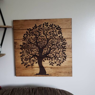 Tree of Life Wooden Sign, Tree Wall Hanging, Laser Engraved Wooden Sign ...