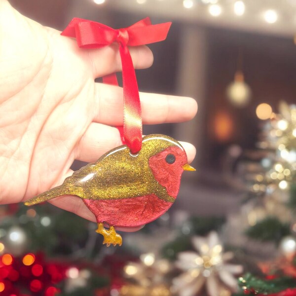 Robin Red Breast Reusable Silicone Mould for UV Resin - Christmas Robin ...