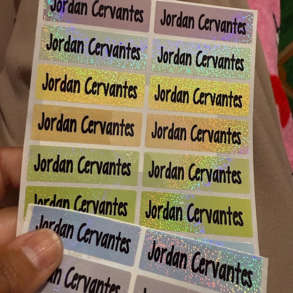 CLEAR Waterproof Name Stickers Kids Labels- Boy Girl Labels - Daycare ...