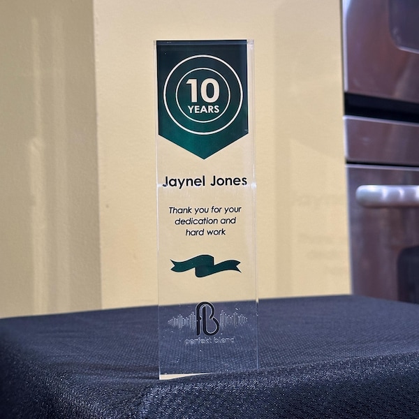 Personalized Award Corporate Trophy Award - Company Anniversary Banner ...