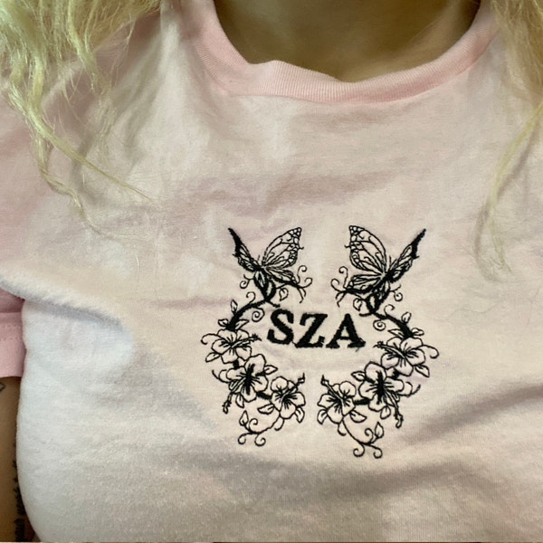 Embroidered SZA Butterfly Tattoo Short-sleeve Unisex T-shirt - Etsy