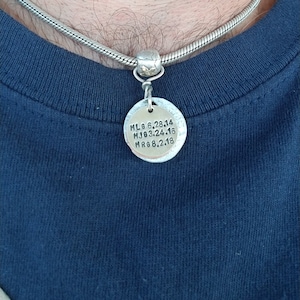 Personalized Name Disc Medium 5/8 Sterling Silver Stamped Name Disc ...