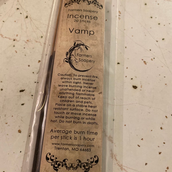 Vamp Incense - 20 Sticks - Hand Dipped, Strongly Soaked - Dark ...