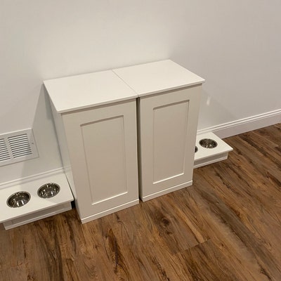 Double Style Dog Food Storage Cabinet, Container, Dry Pet Food Storage ...