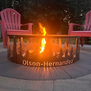 Personalized Fire Pit Ring Custom Back Yard Campfire Fire - Etsy
