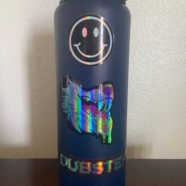 HOLOGRAPHIC Dubstep Sticker, Rave Sticker, EDM Sticker!! - Etsy