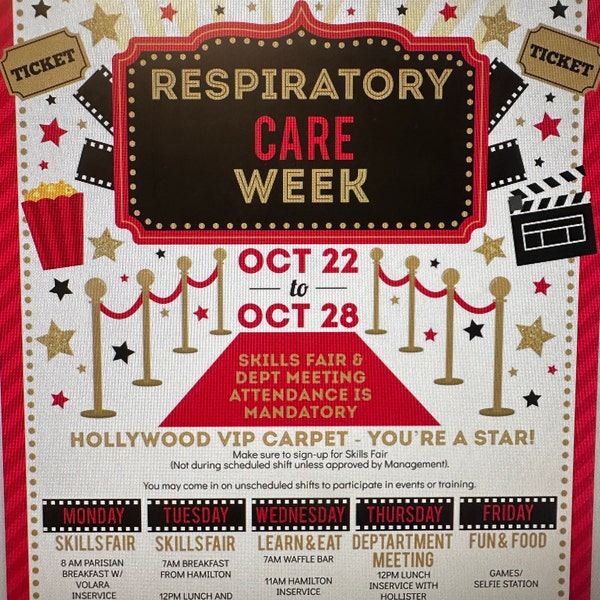 Hollywood Movie Teacher Staff Appreciation Week Event Schedule ...