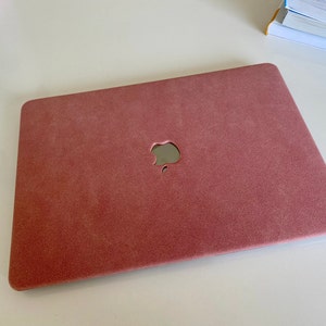 Frosted Leather Pink Hard Case Cover for MacBook Air 13 M1 M2 13.6 ...