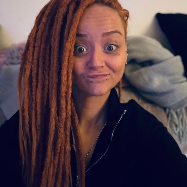 Candy Twilight Ombre Dreads / Dark Brown to Pink Transition / Decorated ...