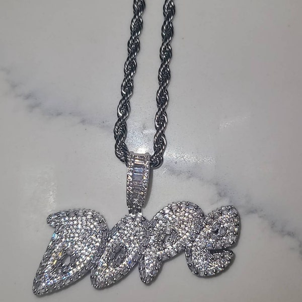 14k Gold Finish CEO Hip Hop Simulated Diamond Pendant W/ Rope Chain - Etsy