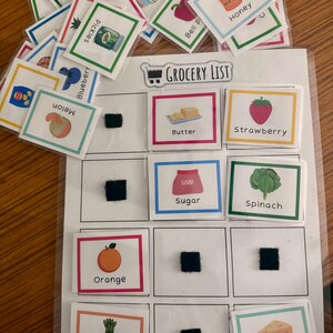 Children's Visual Grocery List Cards | Set of 80 Printable Kids Grocery ...
