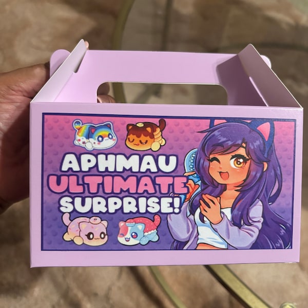 Printable Aphmau Party Favor Gable Box Label - Aphmau Party - Meemeows ...
