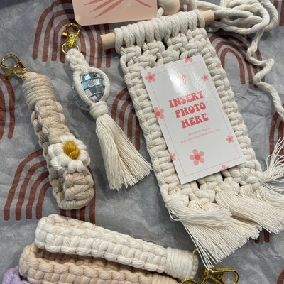 Disco Ball Keychain Macrame Disco Ball Keychain Macrame Keychains Bag ...