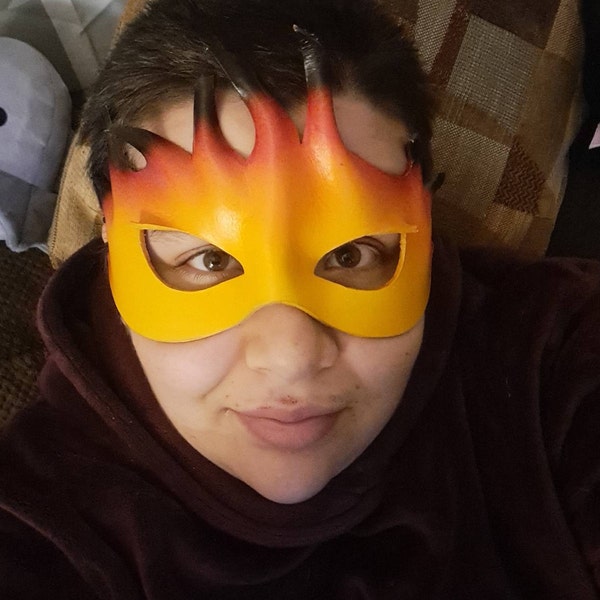 FIRE MASK FLAME Mask, Fire Pixie, Leather Mask, Create Your Own Unique ...