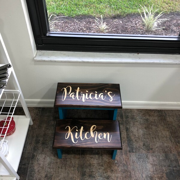 Customizable Step Stool - Wood Stool - Rustic Stool - Farmhouse Stool ...