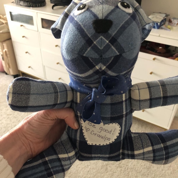 Memory Dog/puppy/stuffed Animal/custom Made/from Shirt/in Memory Of ...