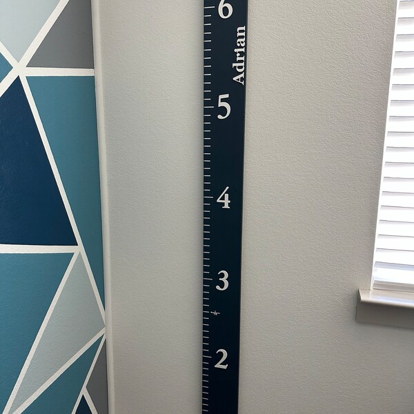 Growth Chart Ruler 3D Playroom Decor Wall Ruler Personalized Wood ...