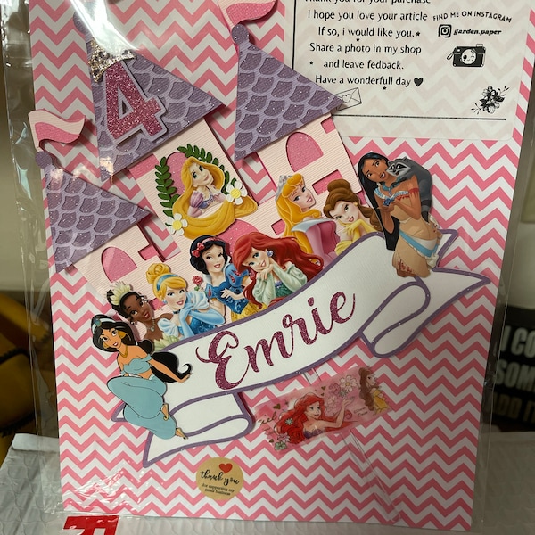 Disney Princess Cake Topper, Personalized Cake Topper,disney Princesses ...