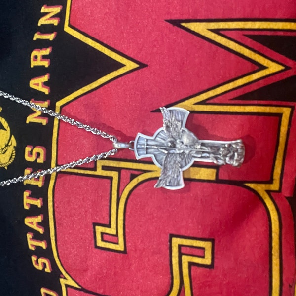 Personalized Archangel Saint Michael Necklace, Orthodox Shield ...