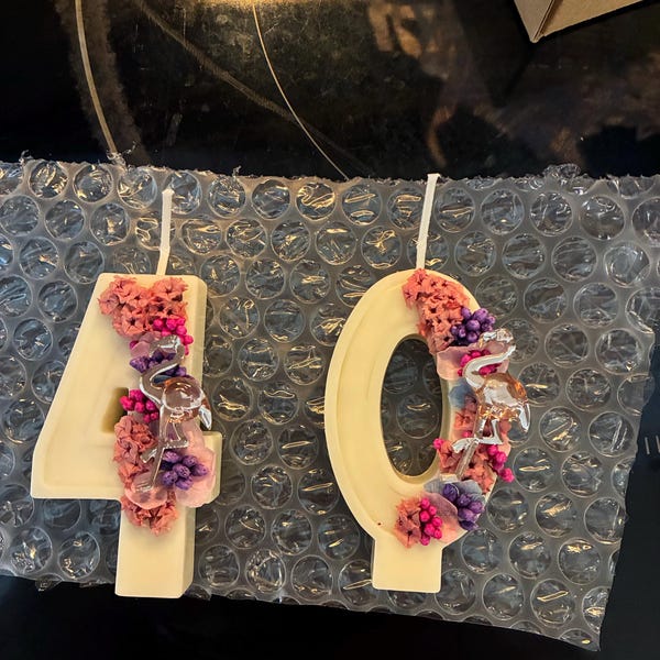 Handmade Letter Candles: Personalized Birthday Cake Topper - Etsy