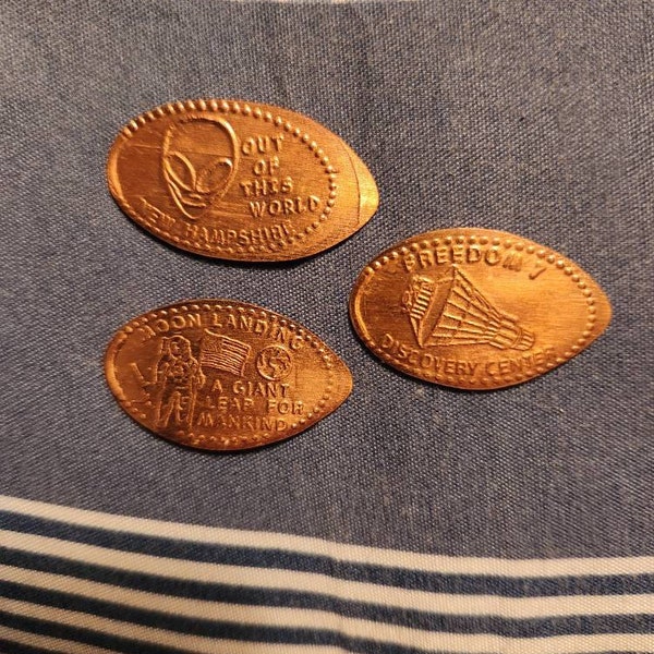 2 North Carolina Copper Elongated Pressed Pennies - Etsy