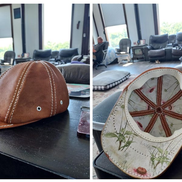 7 Panel Flat Cap Pattern - Leather Duckbill Hat PDF With Video Guide - Etsy