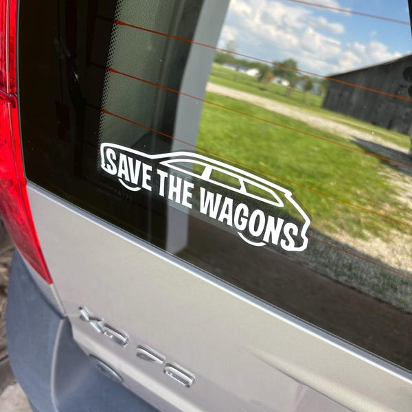 Save the Wagons Vinyl Window Decal - Etsy