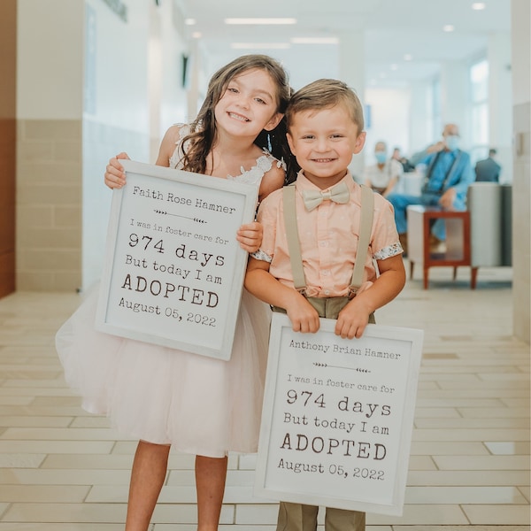 Personalized Foster Care Adoption Sign // Days in Foster Care ...