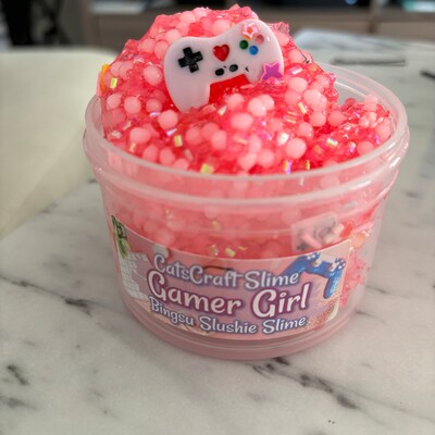 Bingsu Slushie Slime gamer Girl SCENTED Pink Crystal Clear Bingsu and ...