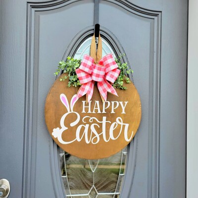 Easter Front Door Decor Happy Easter Easter Decor Easter Wreath Easter ...