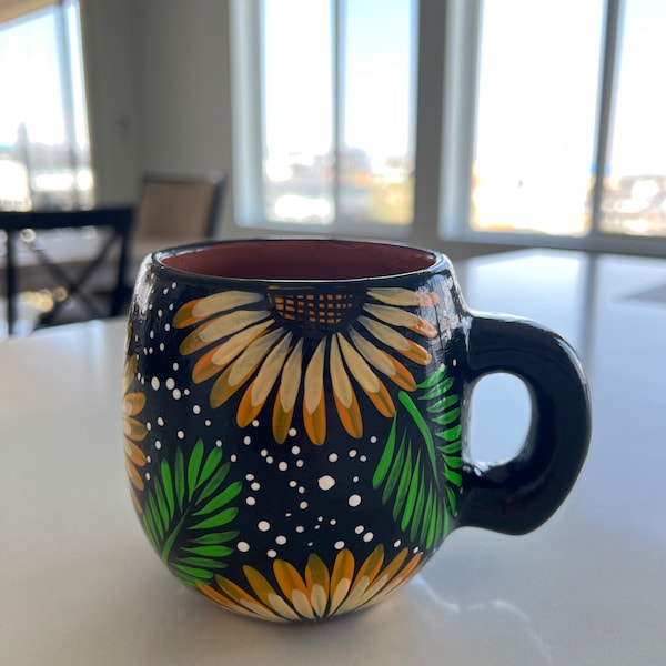 Sunflower Mug, Hand Painted Sunflower Mug, Handmade Ceramic Mug ...