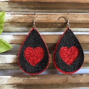 Valentine Earrings SVG Valentine Teardrops SVG Earrings SVG Teardrops ...