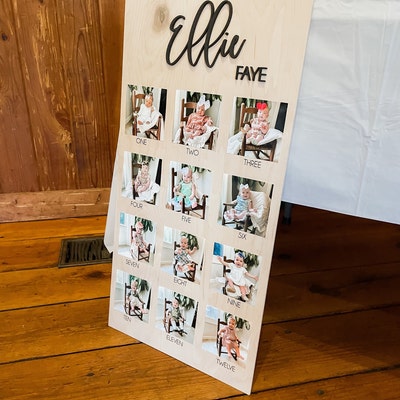 One Year of Baby First Birthday Sign First Birthday Display Milestones ...