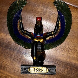 Vintage Isis Mini Statue Small Hand-painted Ancient Egyptian - Etsy