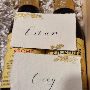 Calligraphy Scroll Name Place Cards on Handmade Paper - Etsy