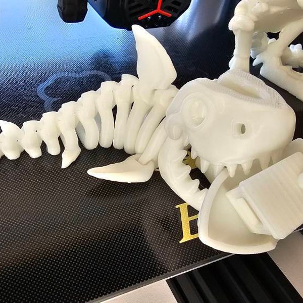 Flexi Factory Print-in-place Skeleton Shark 3D STL and 3MF Files for ...