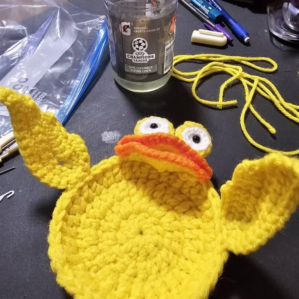 Funny Duck Coaster Pattern, Crochet Animal Coaster Pattern, Duck ...