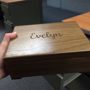 Keepsake Box Custom Engraved Wood Box Walnut Keepsake Box First ...