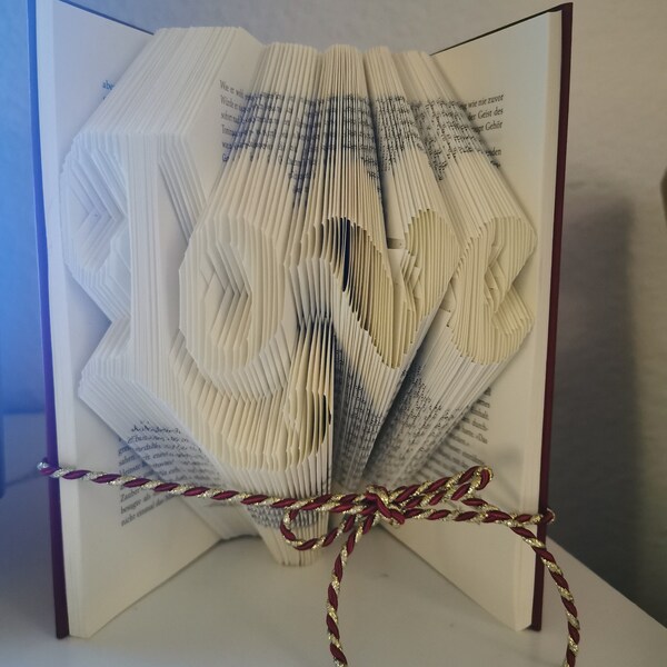 Love Book Folding Pattern. Make a Wedding or Engagement Gift, or Unique ...