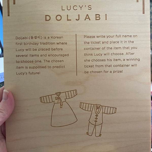 Wooden Engraved Doljabi Sign, Modern Traditional Korean Tower, Wood ...