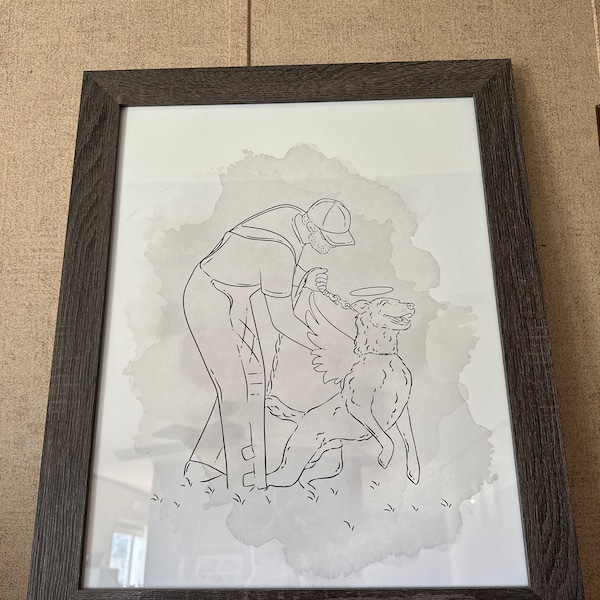 MEMORIAL GIFT, Memorial Portrait, Digital Art, Line Drawing, Family ...
