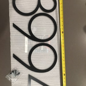 Large Modern Black House Numbers 8 Inch 12 Inch Address | Etsy