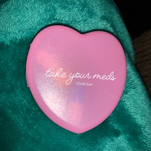 Self Care Cute Pink Heart Pill Box Mental Health Depression | Etsy